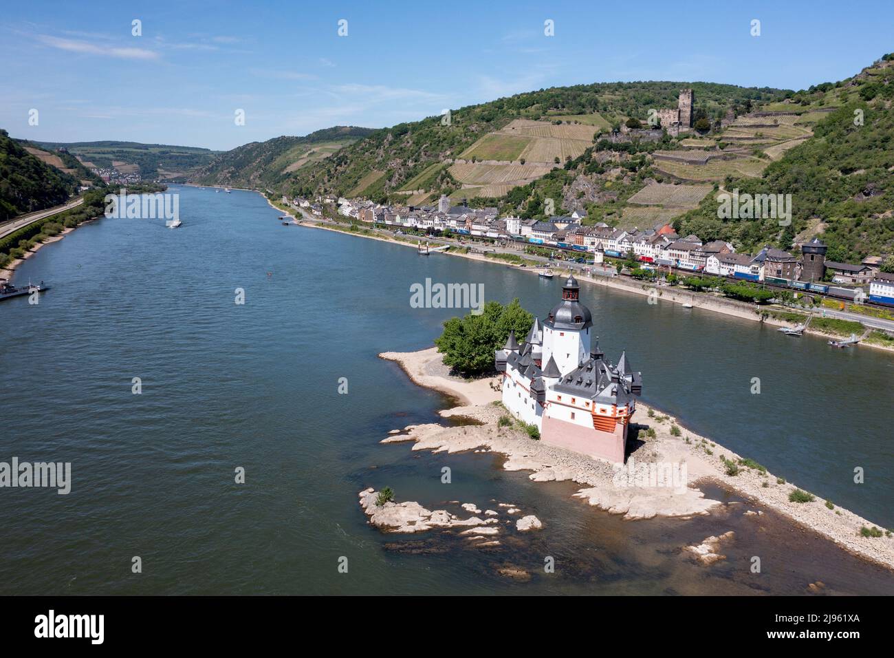 Pfalzgrafenstein Castle or Burg Pfalzgrafenstein, Rhine Valley, Germany ...