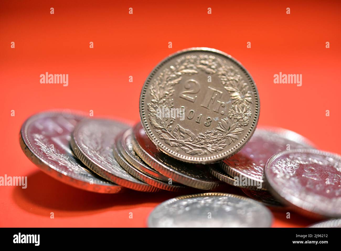 money swiss coins close up Stock Photo - Alamy