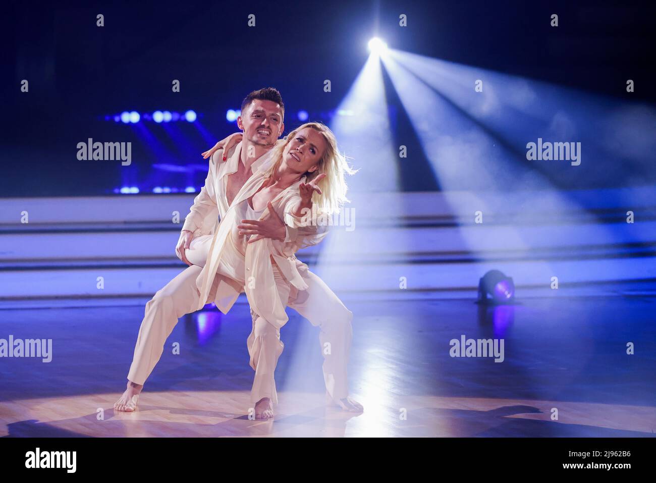 Cologne, Germany. 20th May, 2022. Janin Ullmann, actress, and Zsolt ...