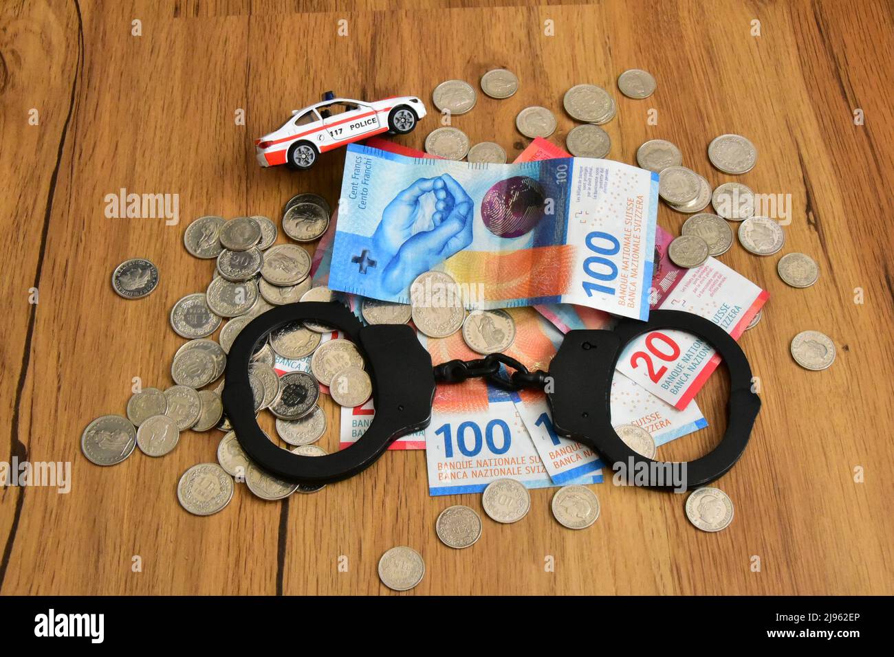 traffic contravention police toy car Stock Photo - Alamy