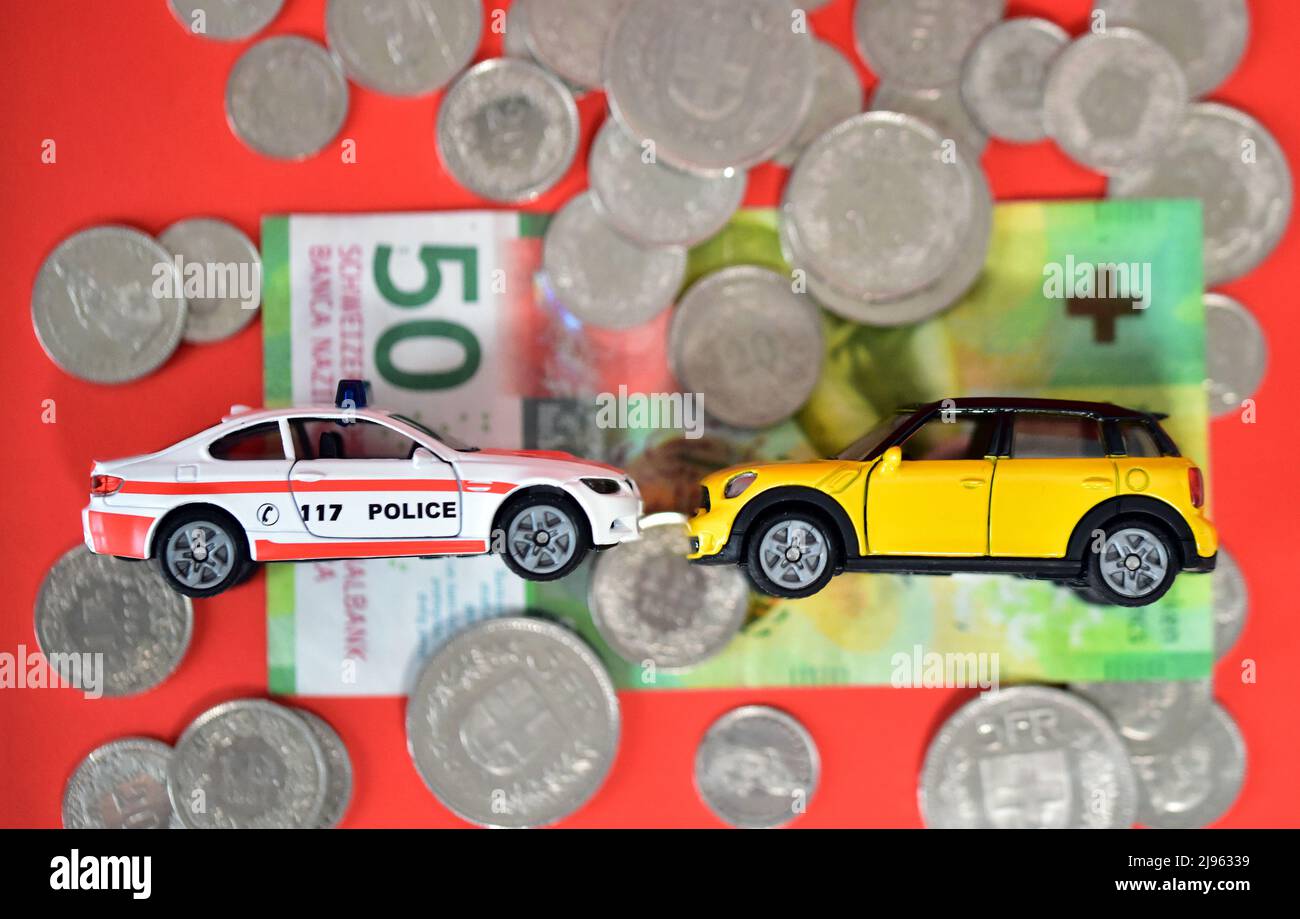 traffic contravention police toy car Stock Photo - Alamy