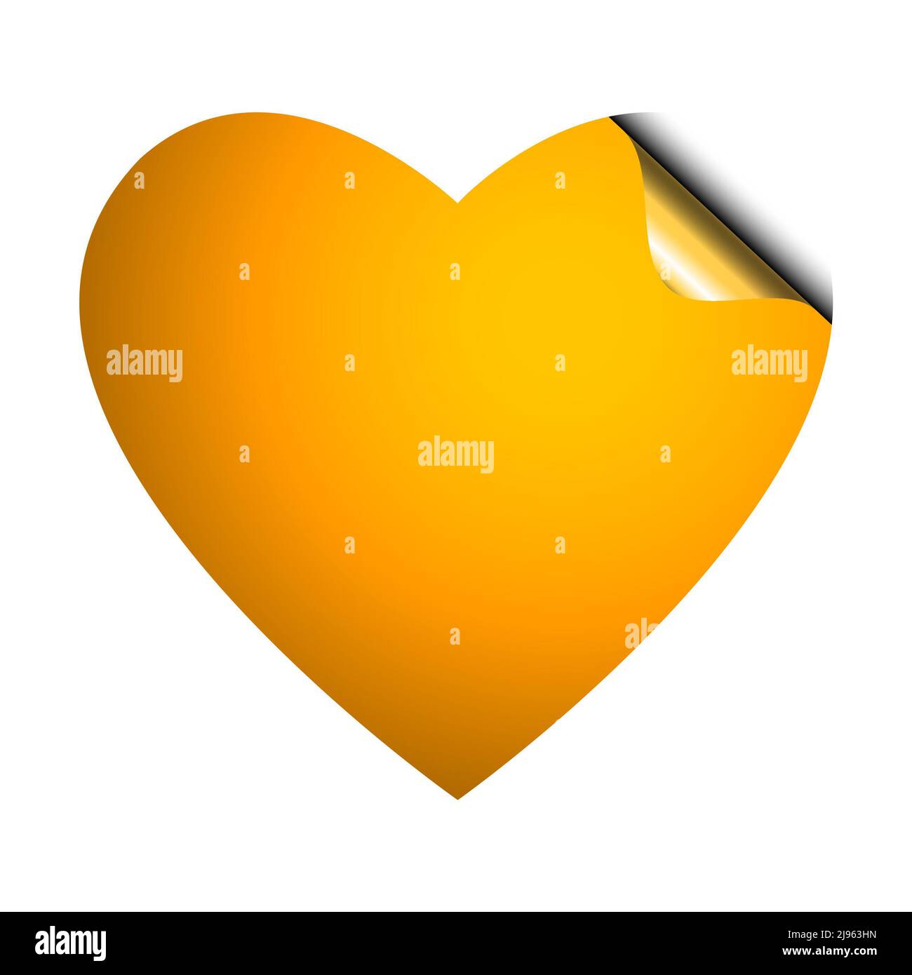 paper note sheet label with turn over edge curl Stock Photo - Alamy