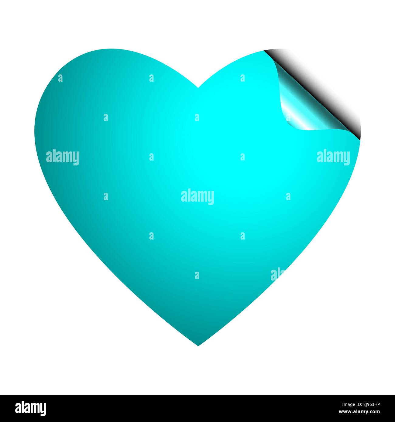 paper note sheet label with turn over edge curl Stock Photo - Alamy