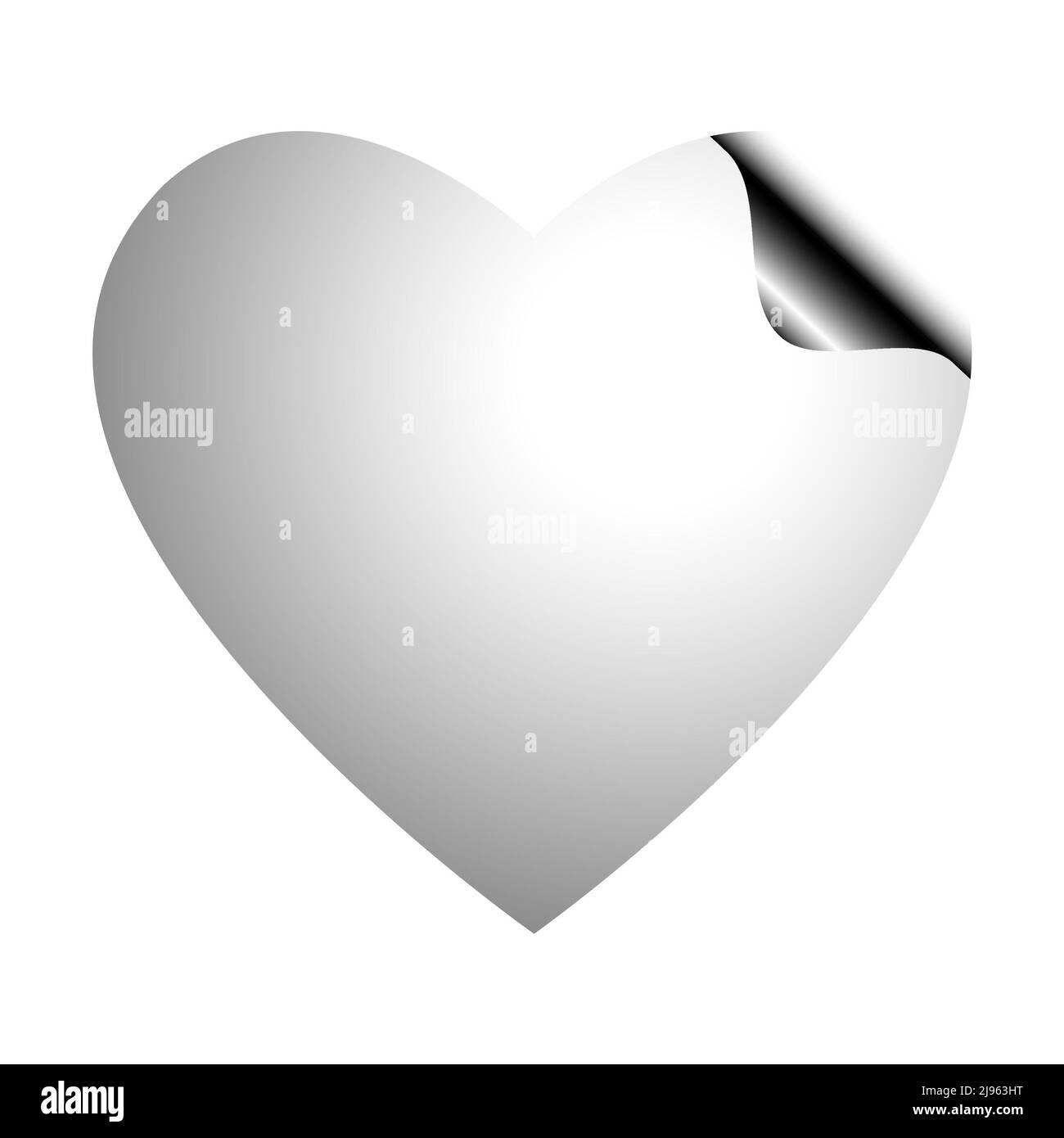 paper note sheet label with turn over edge curl Stock Photo - Alamy