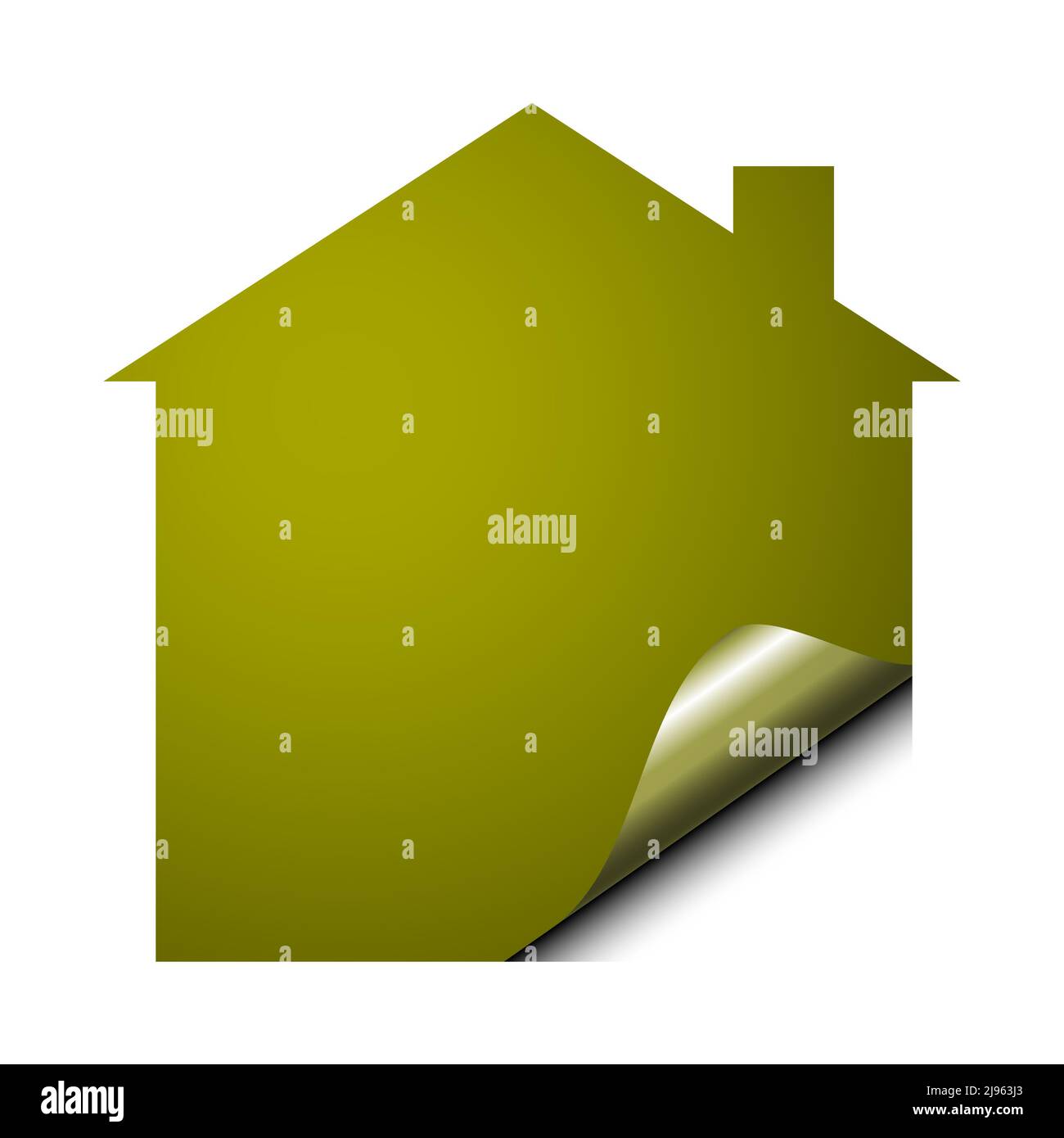 paper note sheet label with turn over edge curl Stock Photo - Alamy