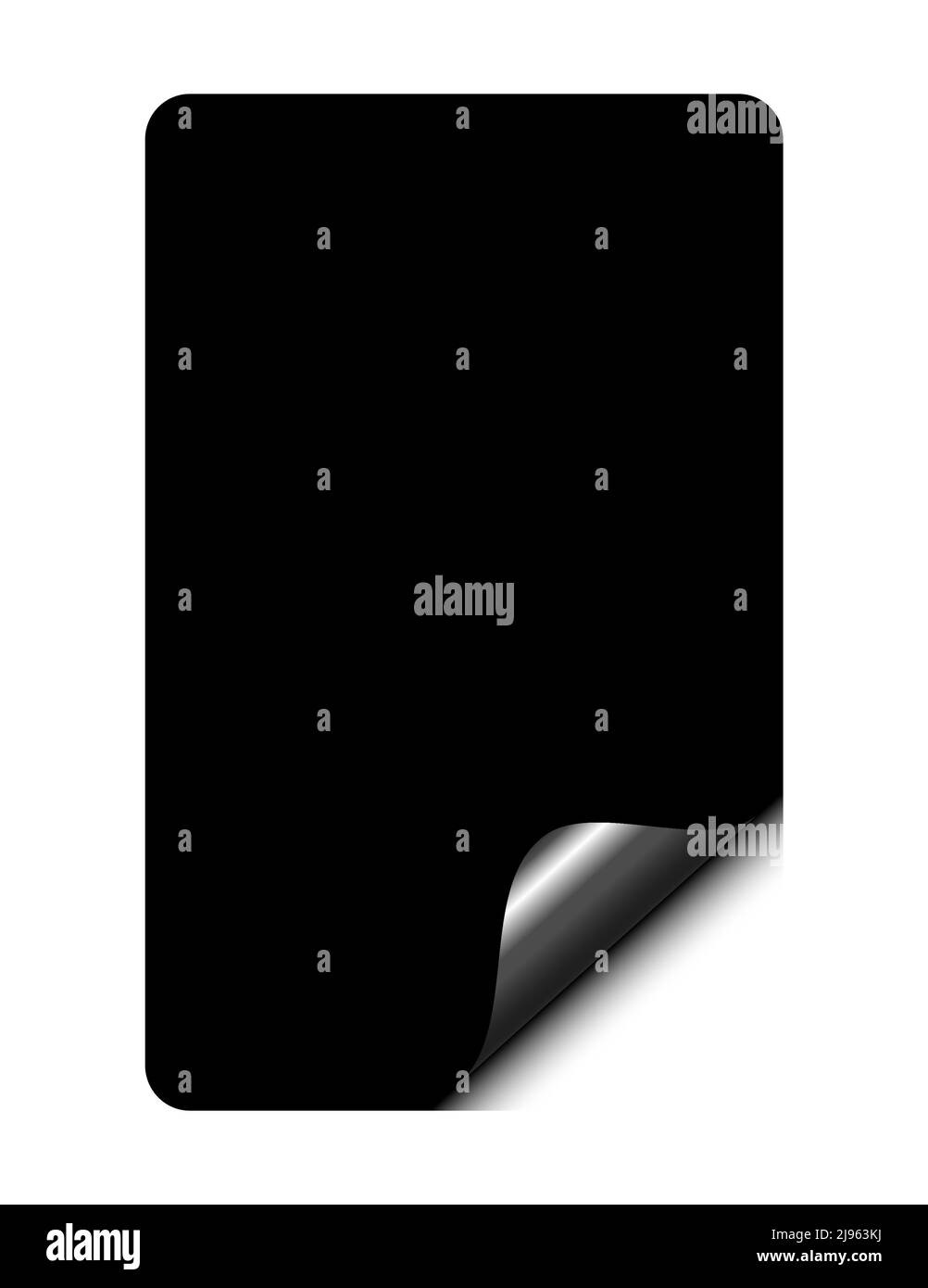 paper note sheet label with turn over edge curl Stock Photo - Alamy