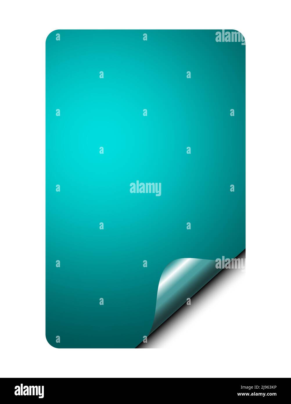 paper note sheet label with turn over edge curl Stock Photo - Alamy