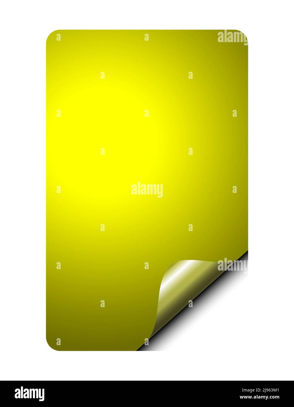 paper note sheet label with turn over edge curl Stock Photo - Alamy