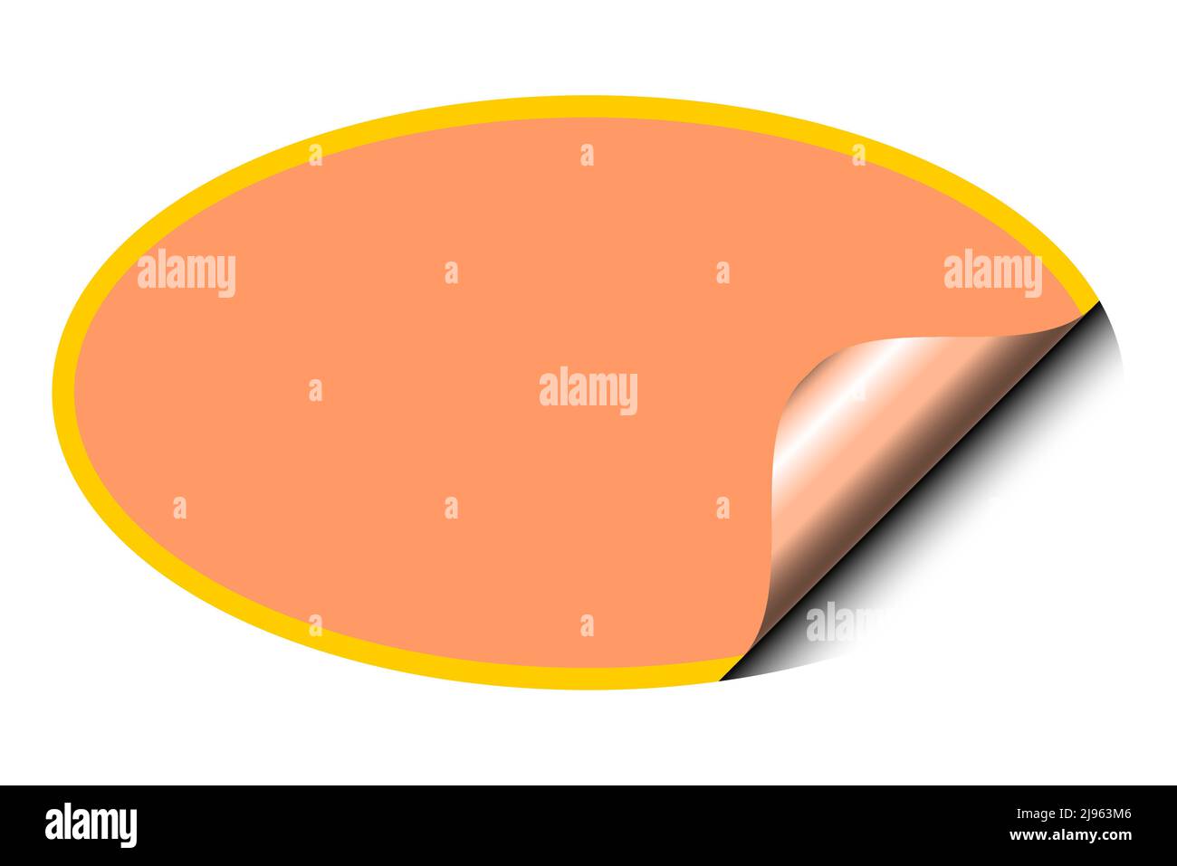 paper note sheet label with turn over edge curl Stock Photo - Alamy