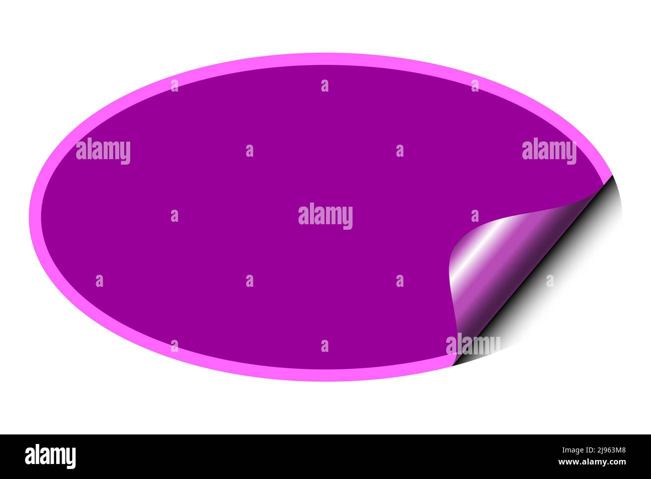 paper note sheet label with turn over edge curl Stock Photo - Alamy