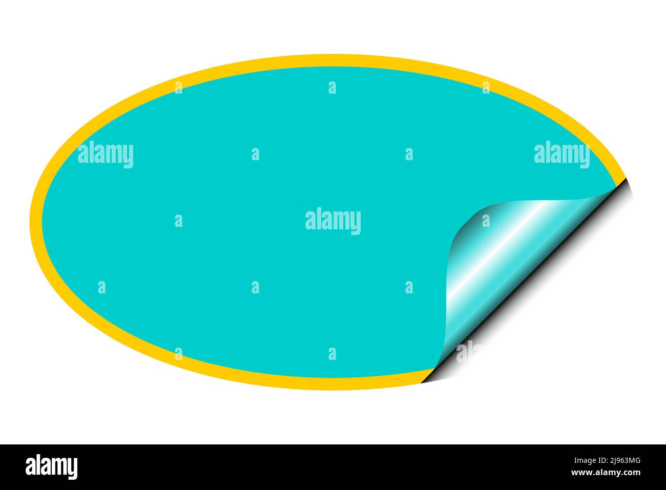 paper note sheet label with turn over edge curl Stock Photo - Alamy