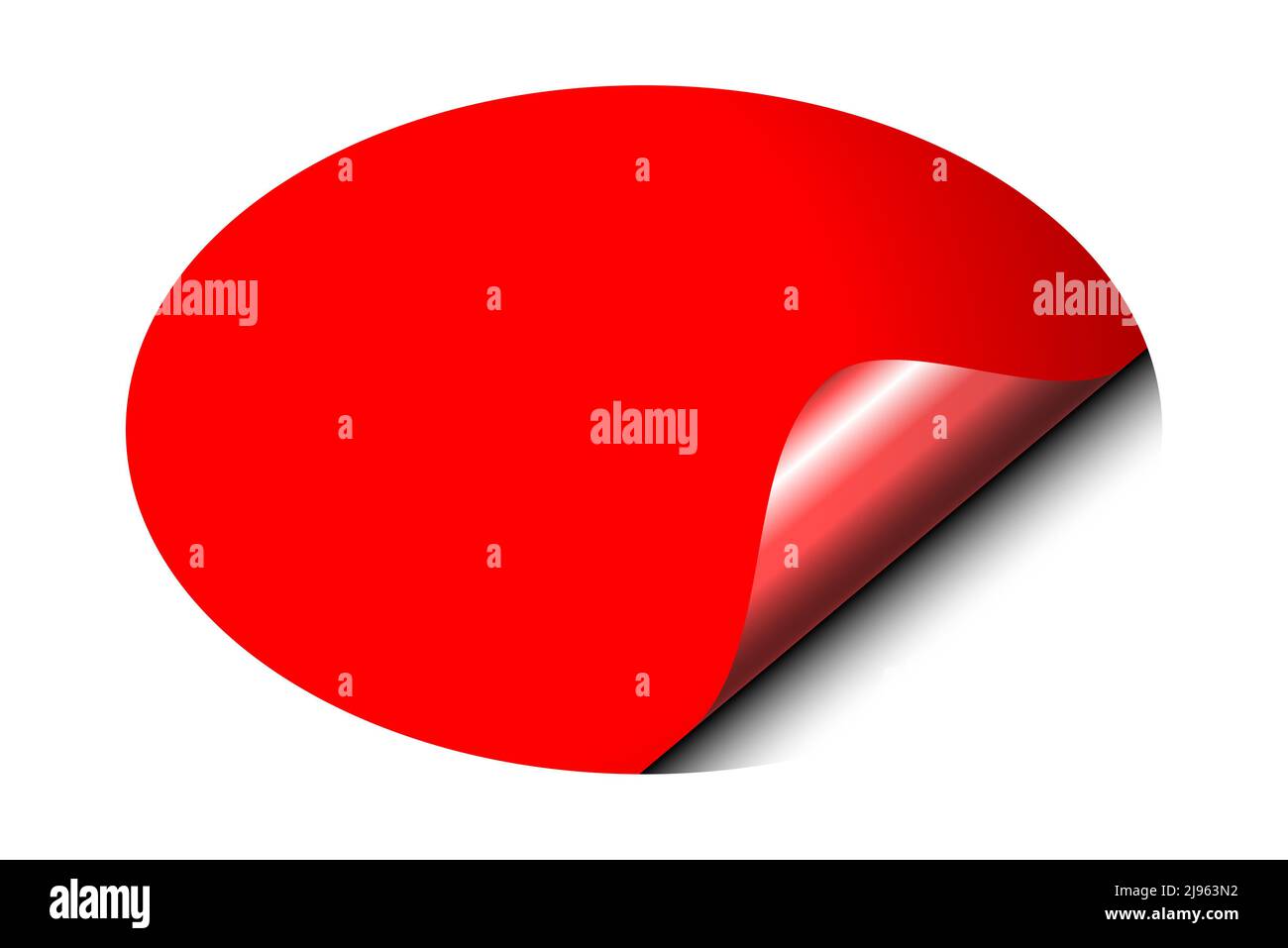 paper note sheet label with turn over edge curl Stock Photo - Alamy
