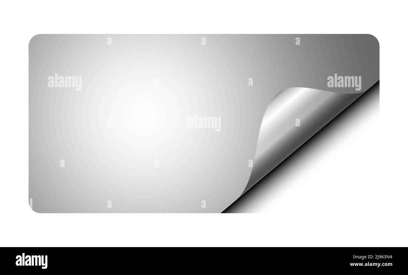 paper note sheet label with turn over edge curl Stock Photo - Alamy