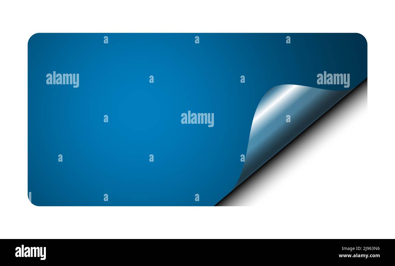 paper note sheet label with turn over edge curl Stock Photo - Alamy