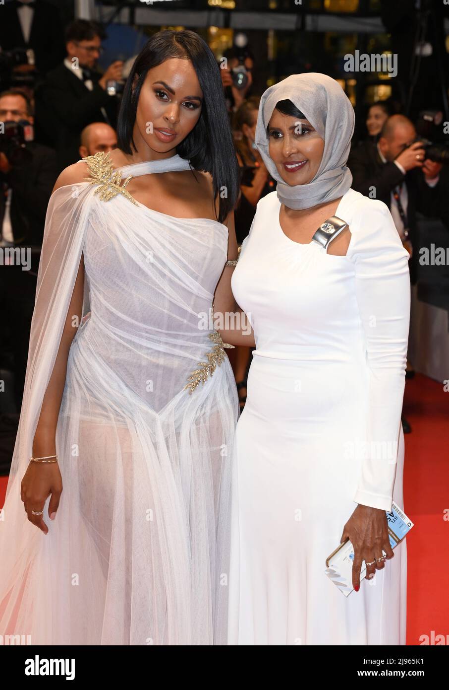 May 20th, 2022. Cannes, France. Sabrina Dhowre Elba and her mother ...