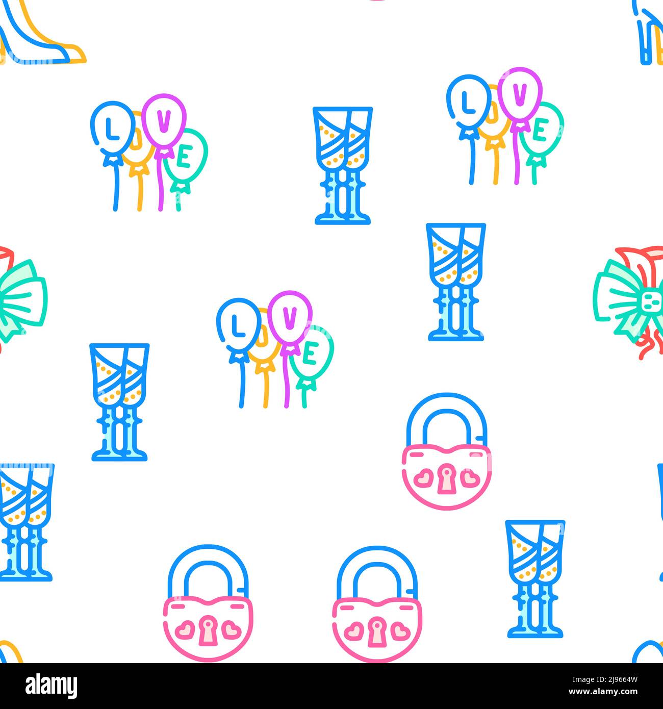 Bridal Shop Fashion Boutique Icons Set Vector Stock Vector Image & Art ...