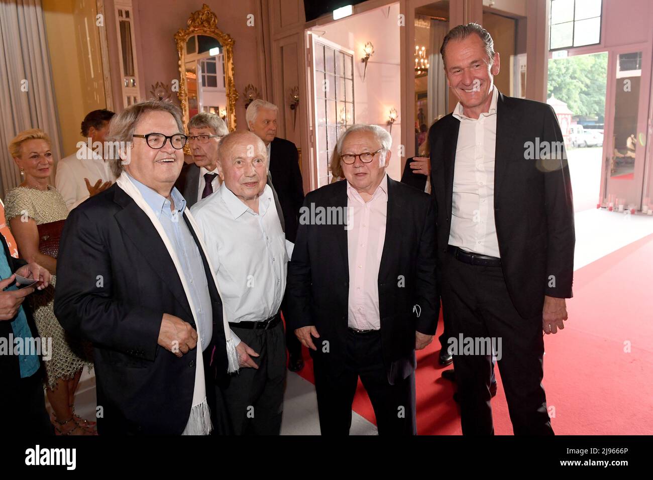 Munich, Germany. 20th May, 2022. Helmut Markwort,(l-r) banker Friedrich ...