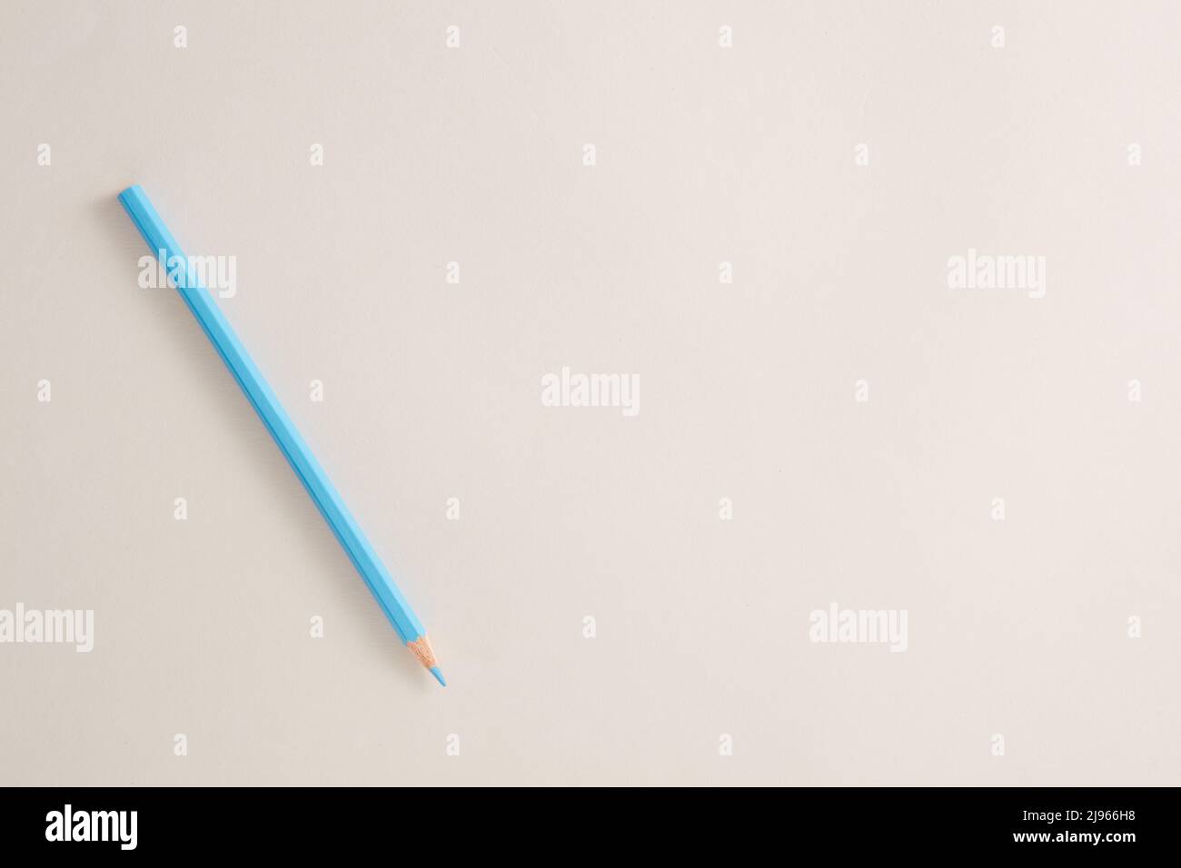 isolated Baby Blue pencil with white background Stock Photo - Alamy