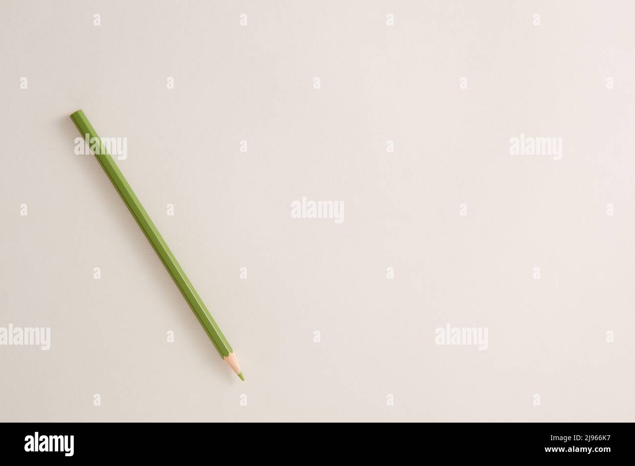 isolated Light Green pencil with white background Stock Photo - Alamy