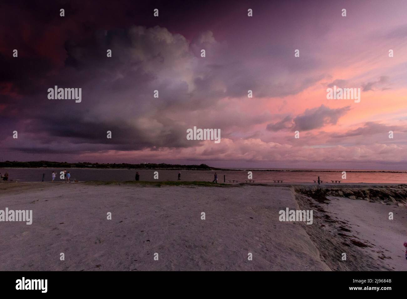 Colorful Sunrise at Jetty Park, Fort Pierce, Florida Stock Photo - Alamy