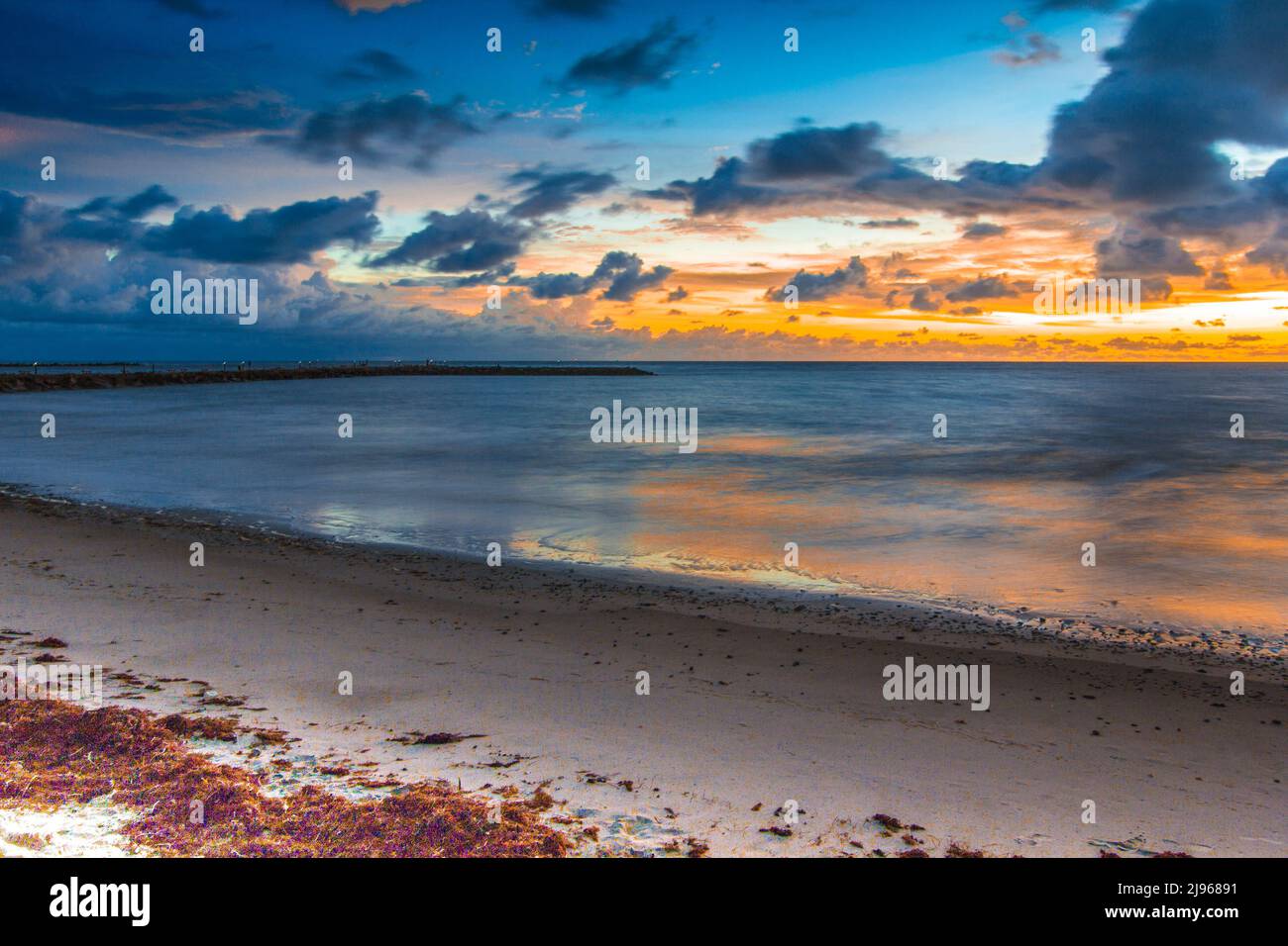 Colorful Sunrise at Jetty Park, Fort Pierce, Florida Stock Photo - Alamy