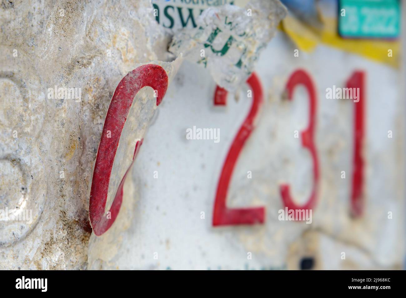 Saint John, NB, Canada - May 11, 2022: License plate with letters ...