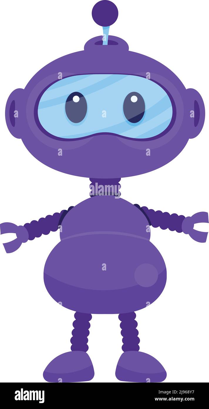 purple robot electronic future icon Stock Vector Image & Art - Alamy