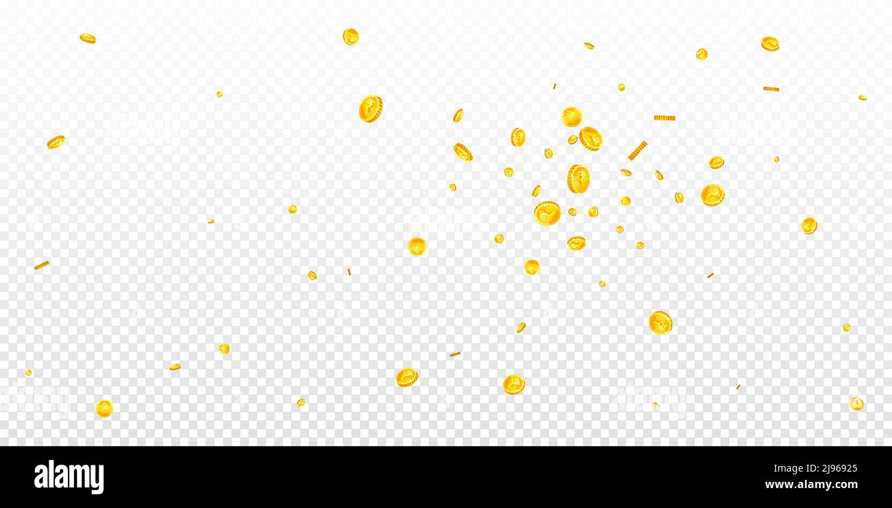Indian rupee coins falling. Fresh scattered INR coins. India money ...