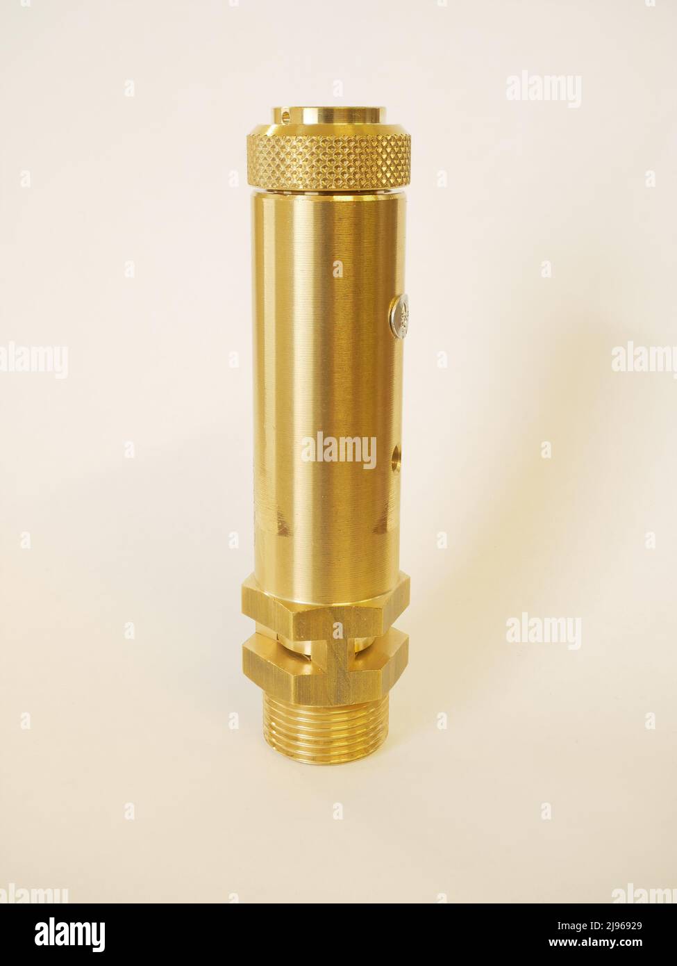 Brass Safety Check Valve male threated , placed vertically Stock Photo ...