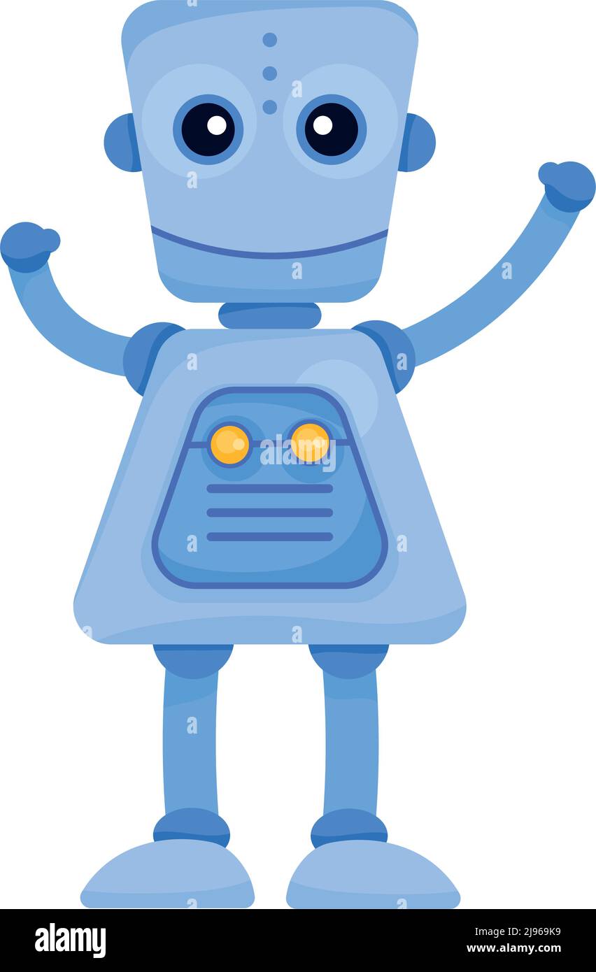 blue humanoid robot isolated icon Stock Vector Image & Art - Alamy