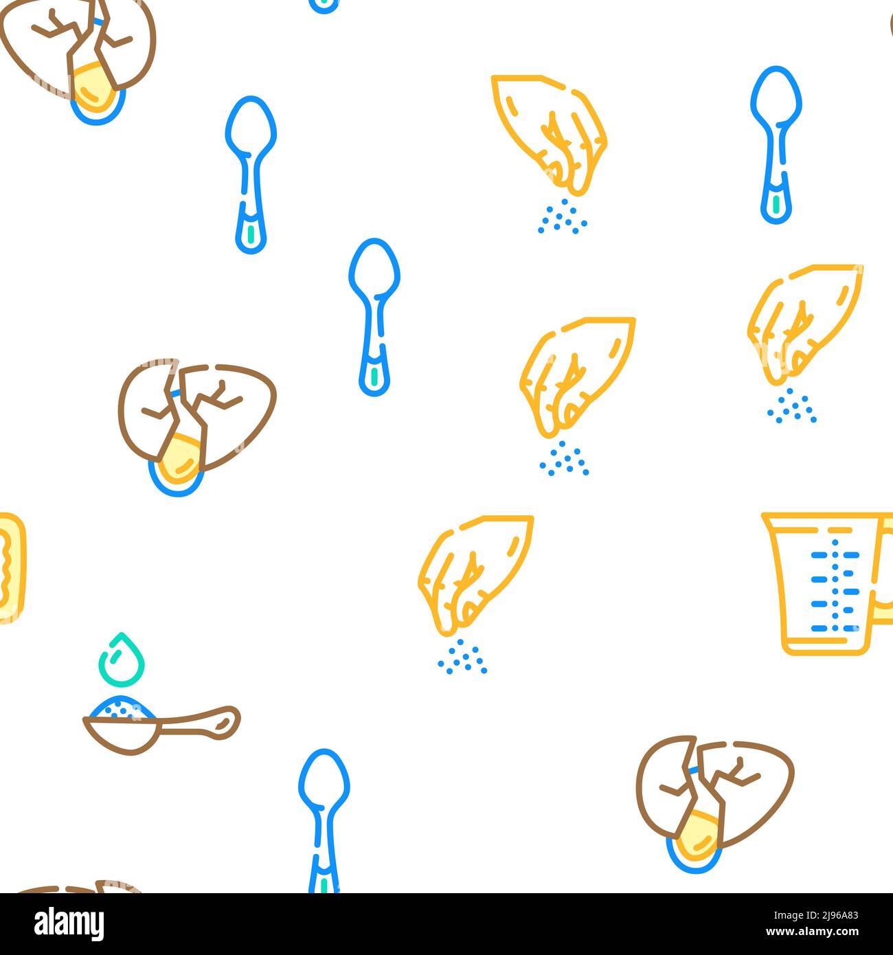 Cook Instruction For Prepare Food Icons Set Vector Stock Vector Image ...