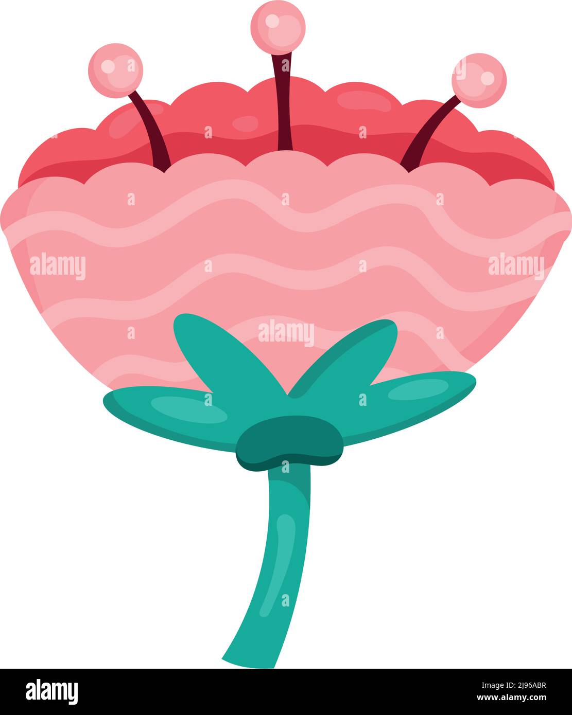 pink flower garden nature icon Stock Vector Image & Art - Alamy