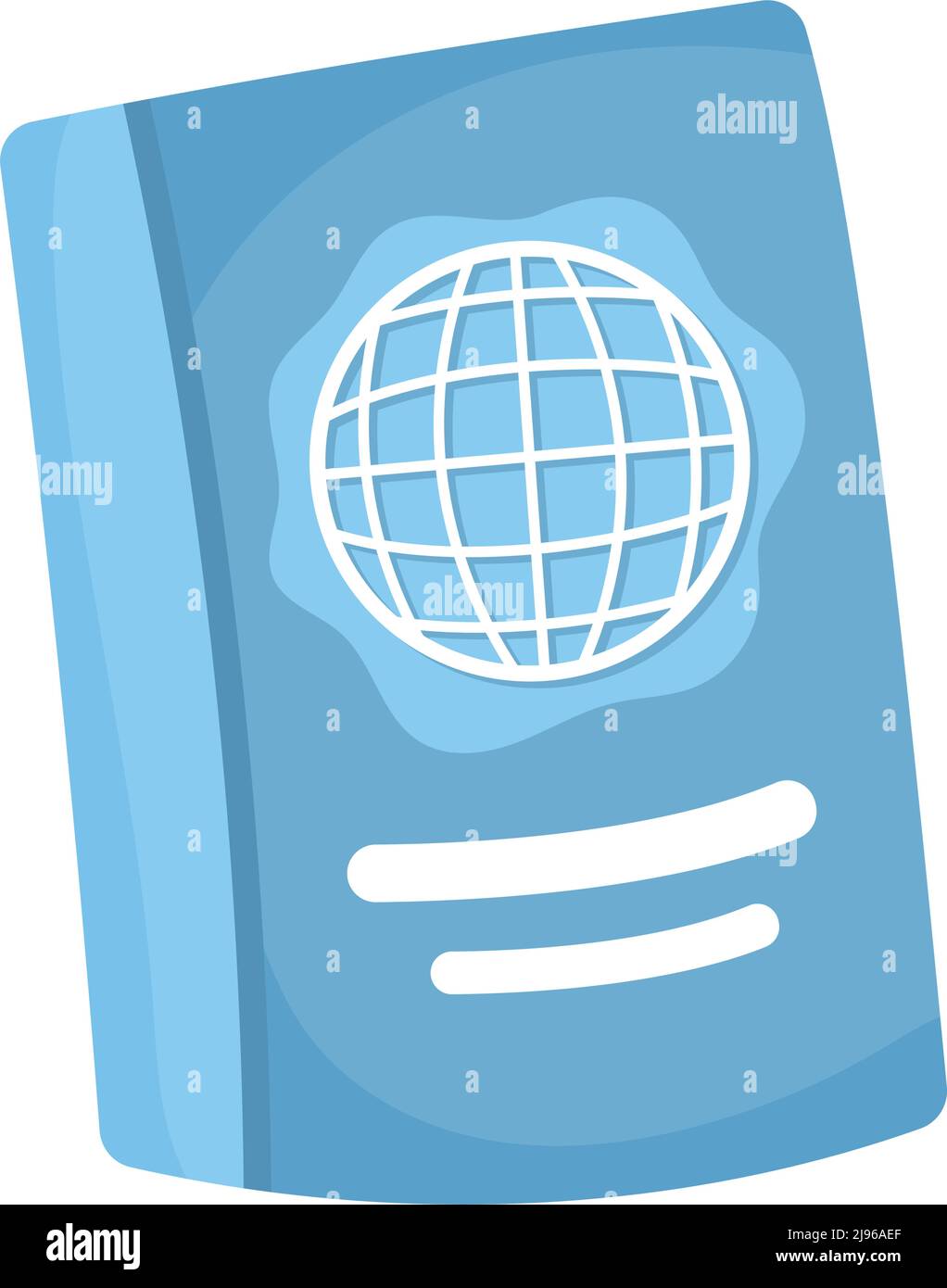 blue passport document travel icon Stock Vector Image & Art - Alamy