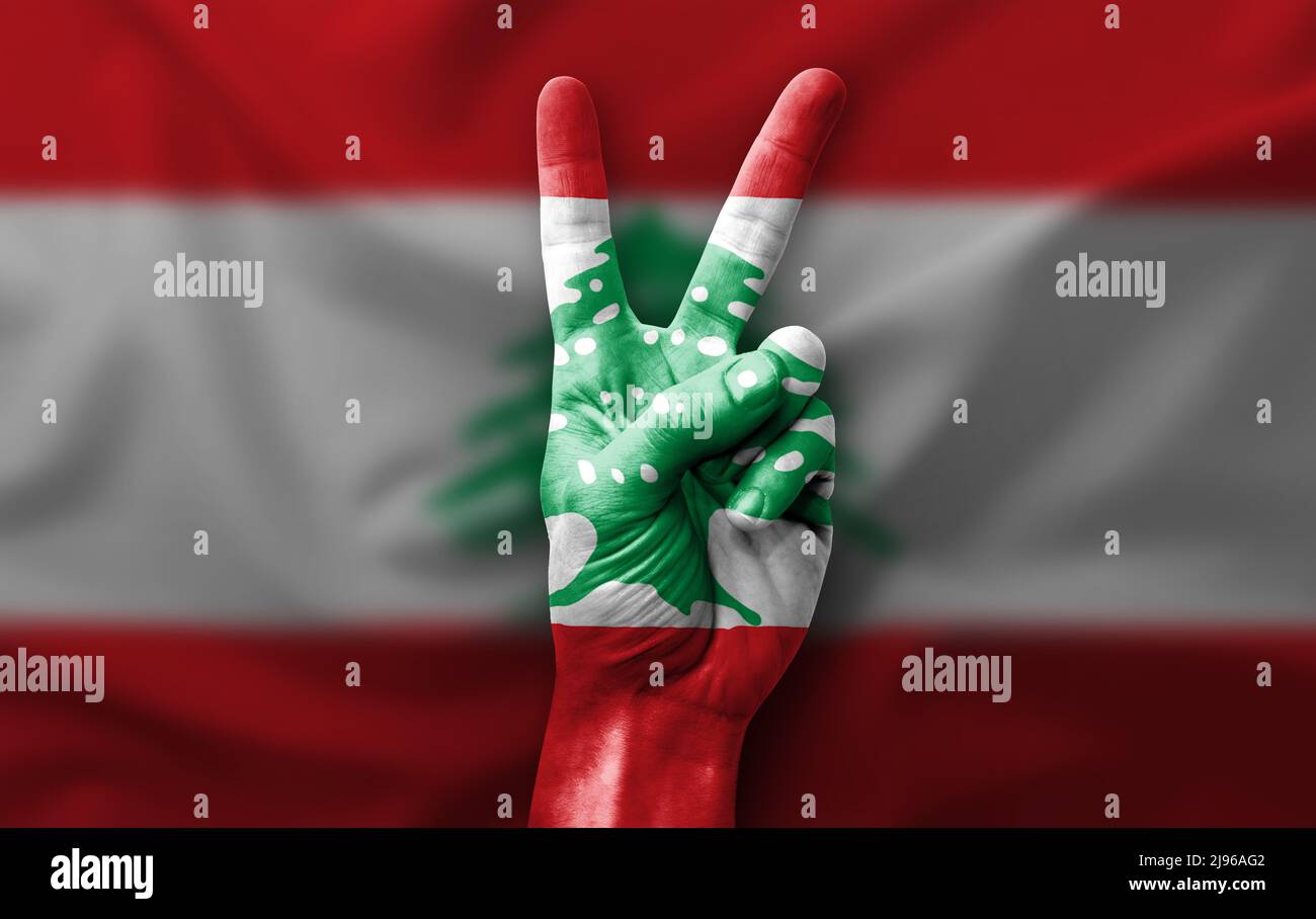 Gesture victory flag hi-res stock photography and images - Alamy