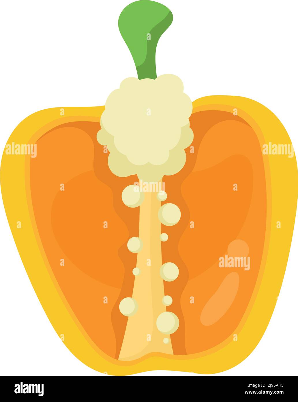 yellow half pepper vegetable icon Stock Vector Image & Art - Alamy