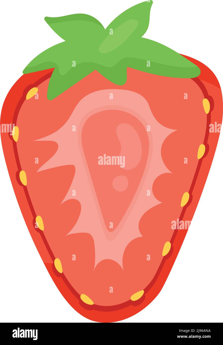 fresh strawberry half fruit icon Stock Vector Image & Art - Alamy
