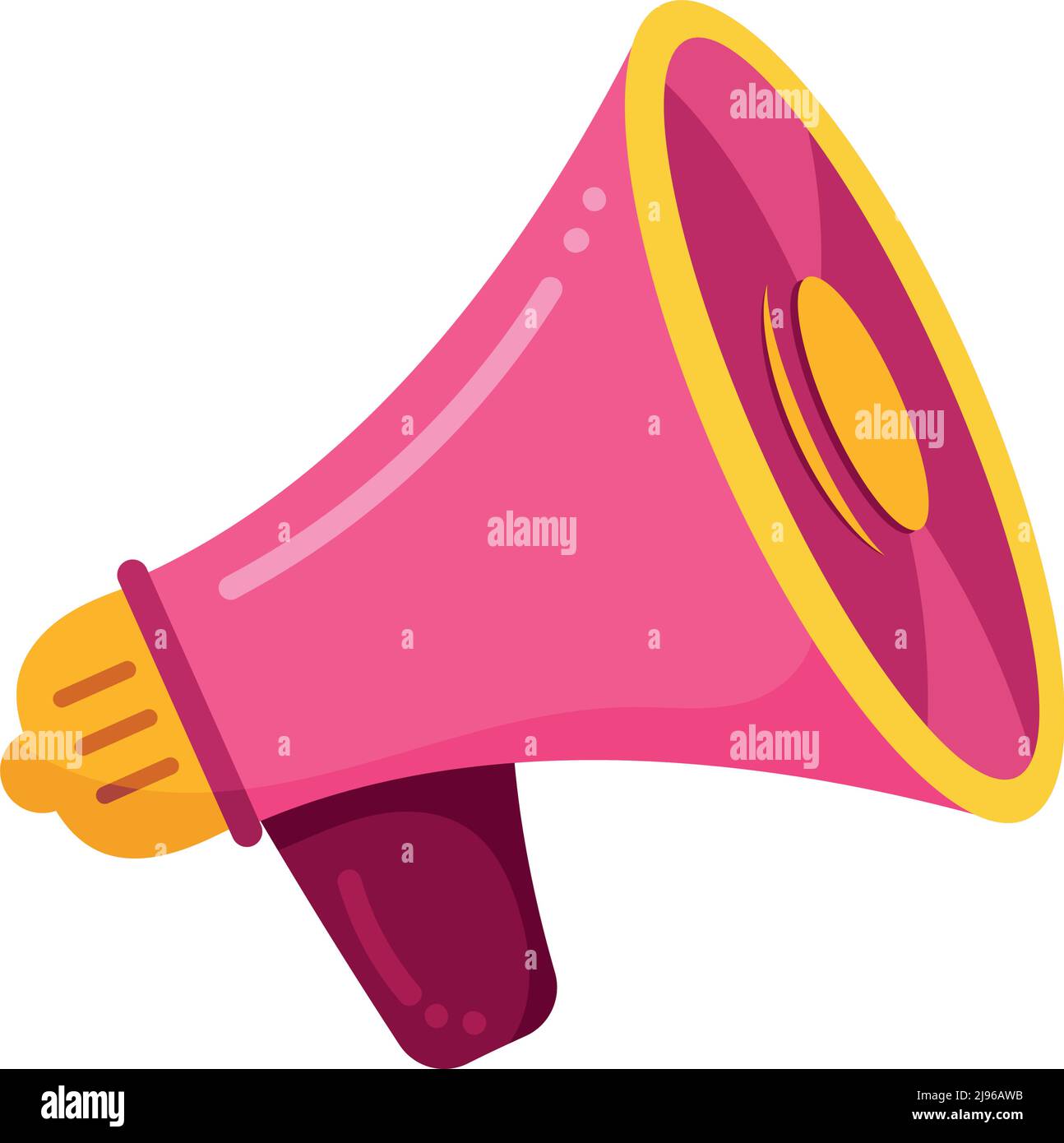 pink megaphone device sound icon Stock Vector Image & Art - Alamy