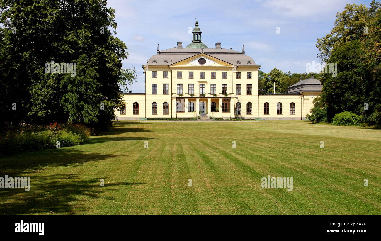 Bjarka-Saby Chateau, baroque style manor house, built in 1791-1800 ...