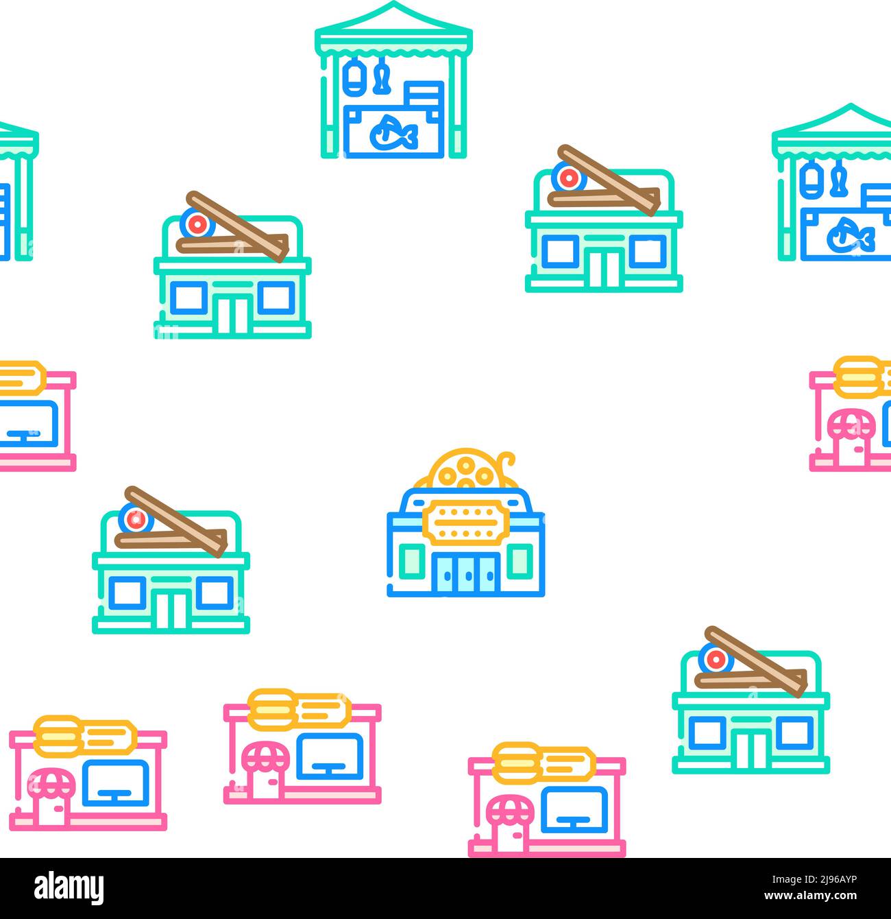 Building Construction Exterior Icons Set Vector Stock Vector Image ...