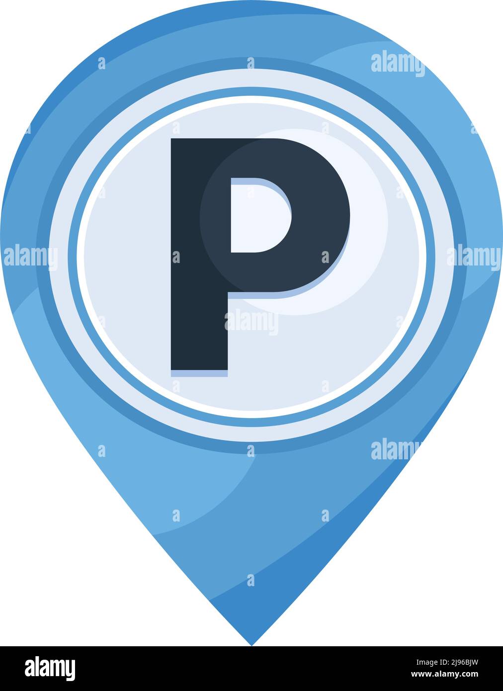 parking signal in pin icon Stock Vector Image & Art - Alamy