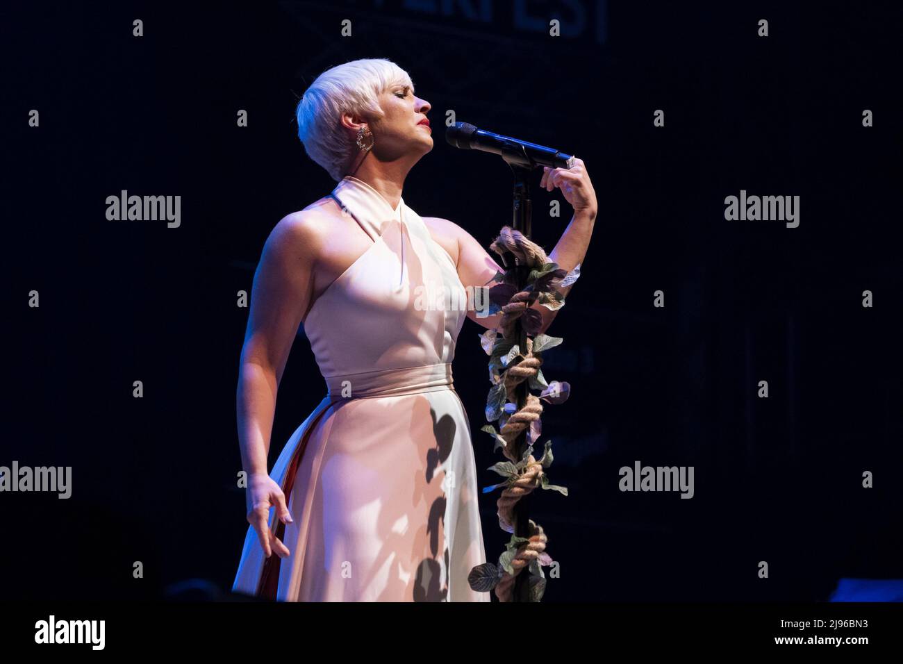 Spanish singer Pasion Vega performing in Madrid, Spain Featuring ...