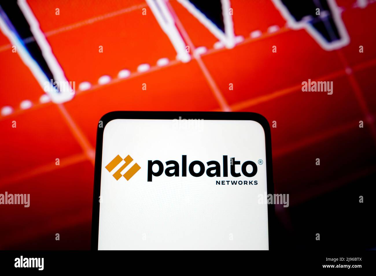 In this photo illustration, the Palo Alto Networks, Inc. logo seen ...