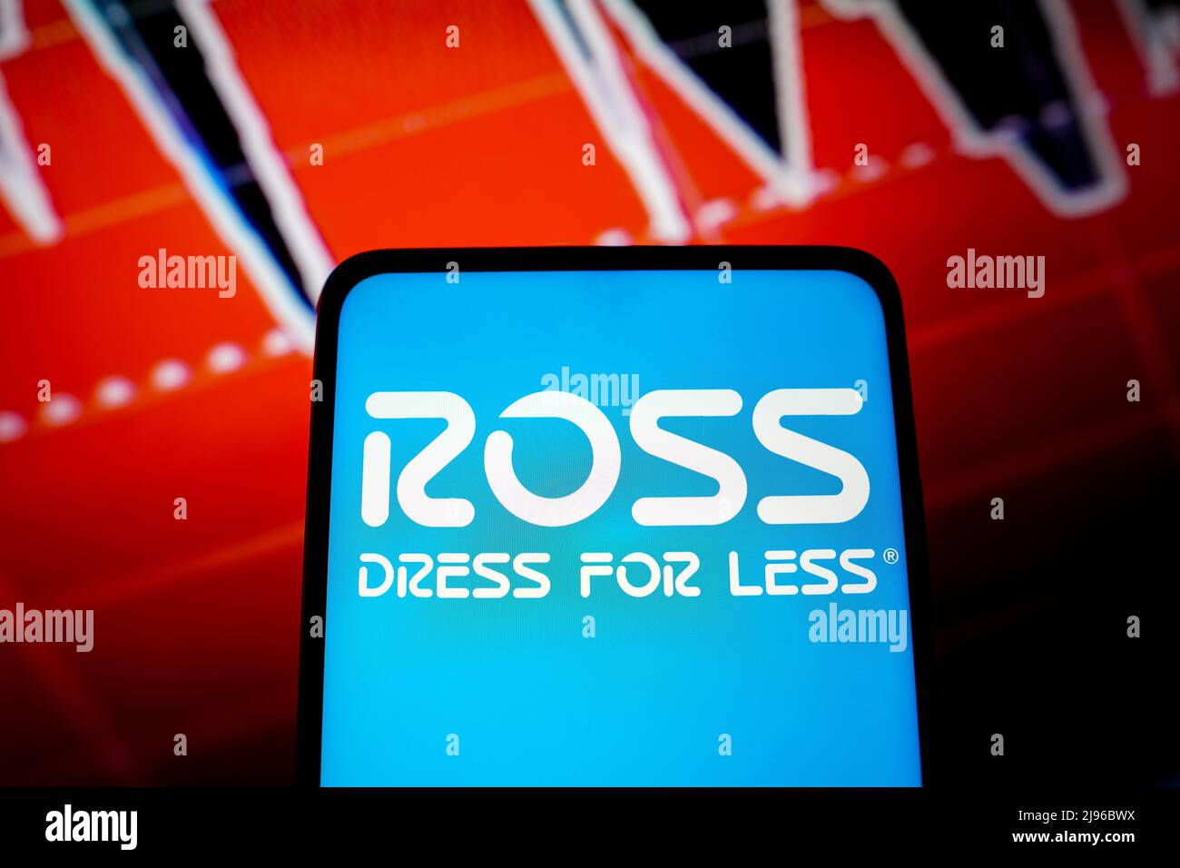 In this photo illustration, the Ross Stores, Inc. logo seen displayed ...
