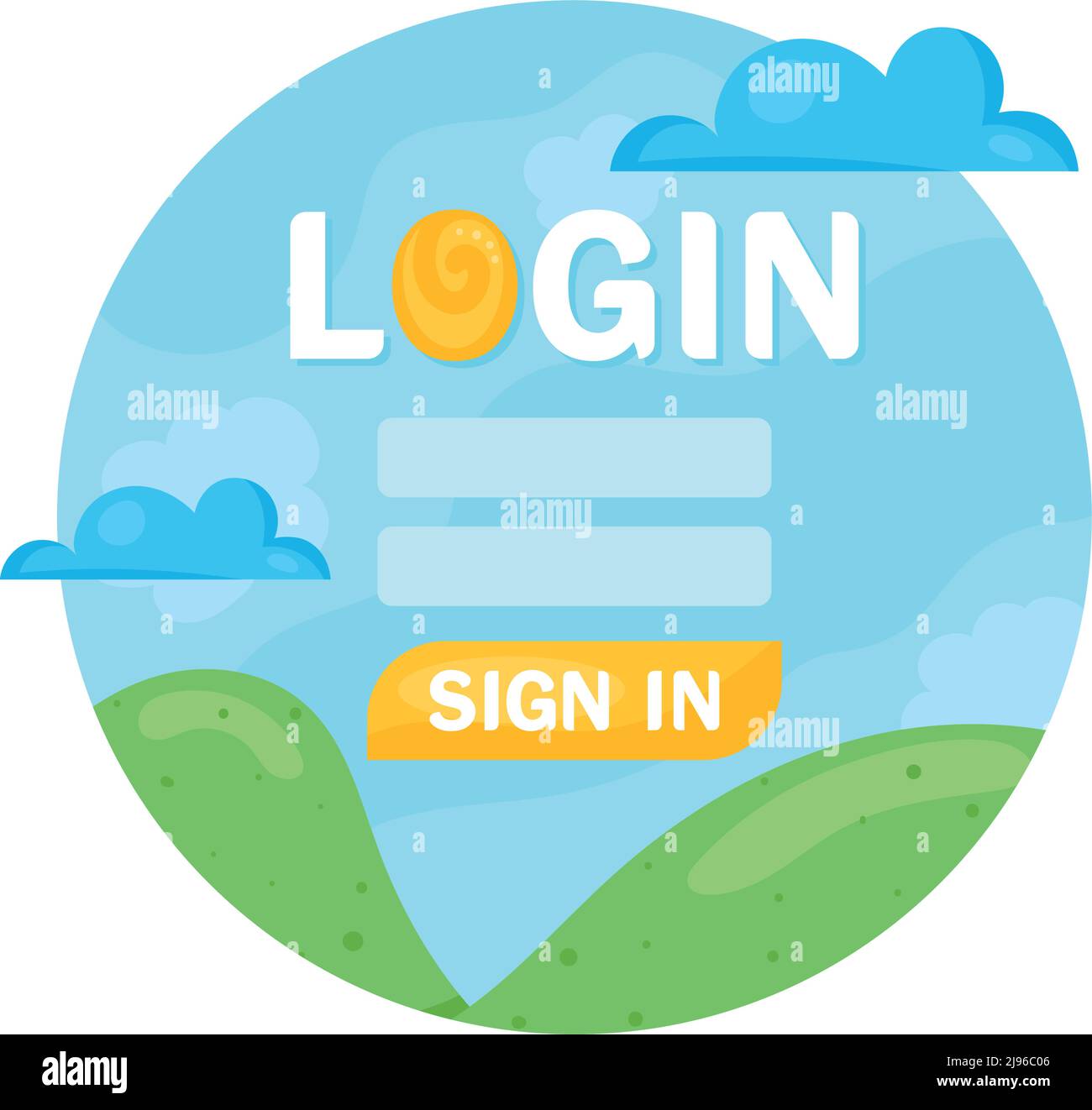 login template with landscape icon Stock Vector Image & Art - Alamy