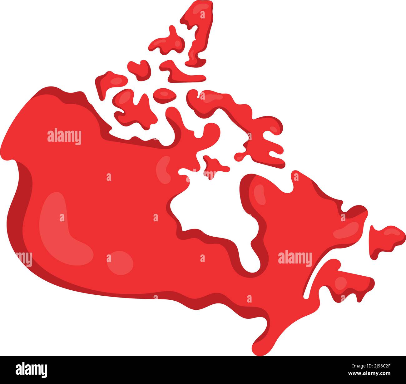 red canadian map isolated icon Stock Vector Image & Art - Alamy