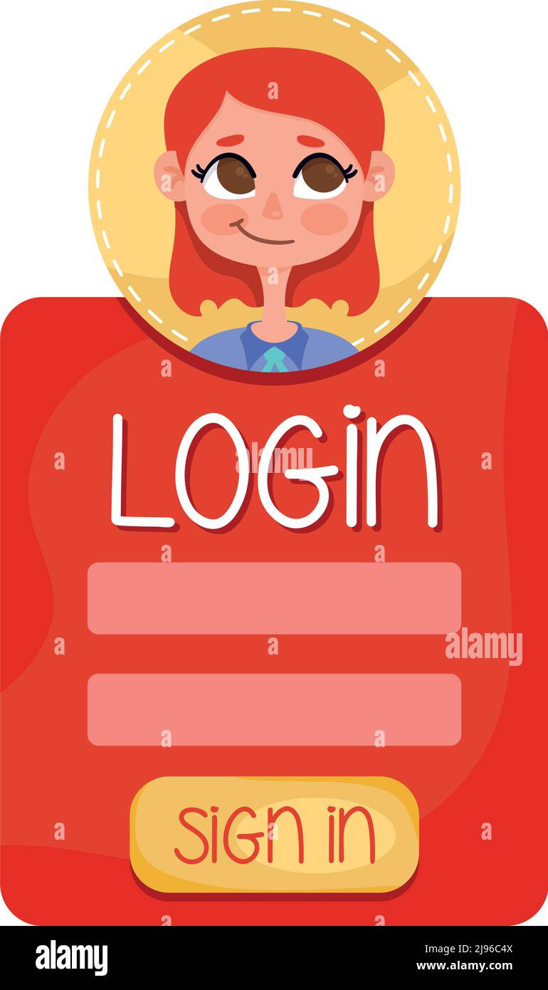 Female login Cut Out Stock Images & Pictures - Alamy