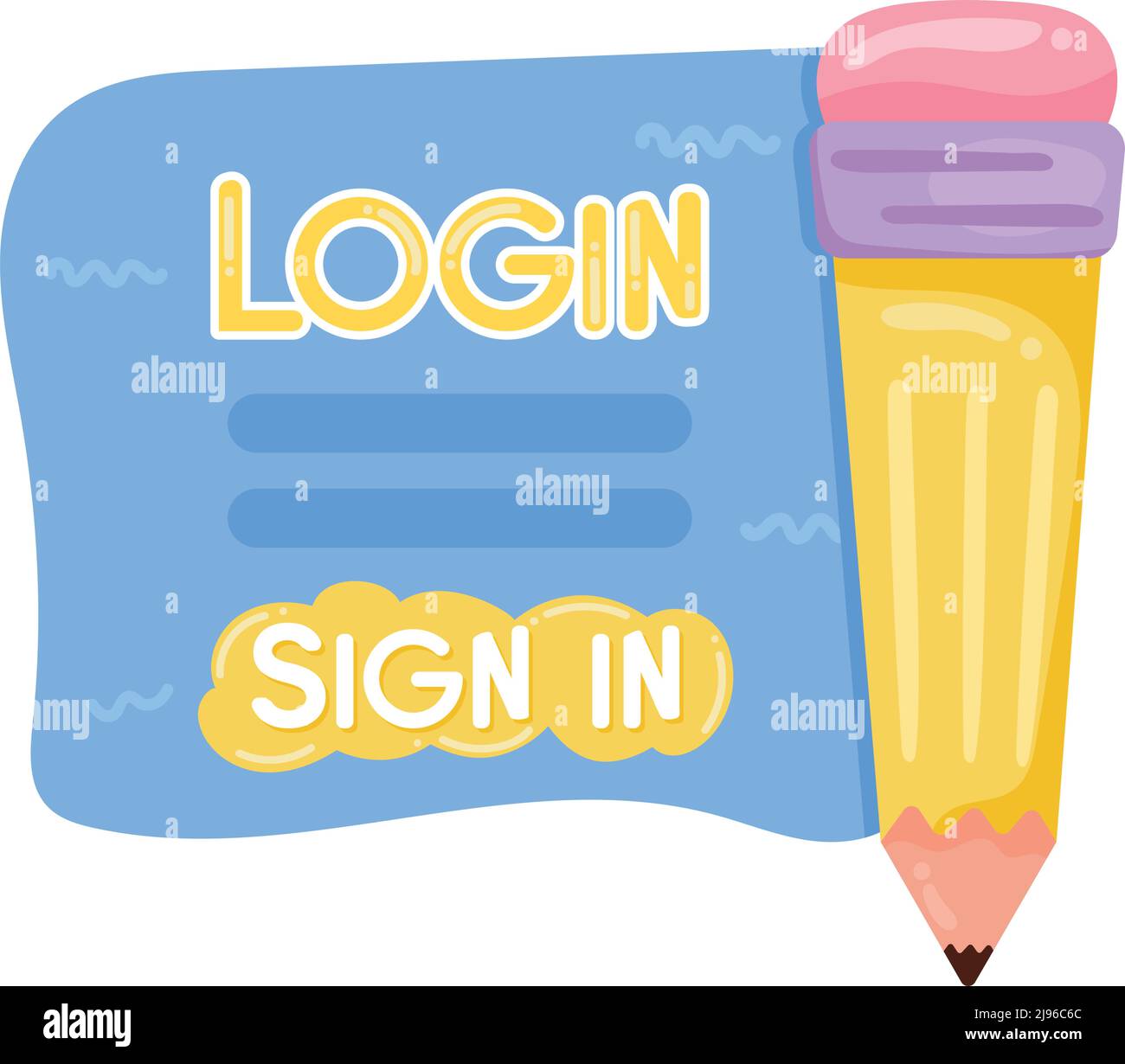 login template with pencil icon Stock Vector Image & Art - Alamy