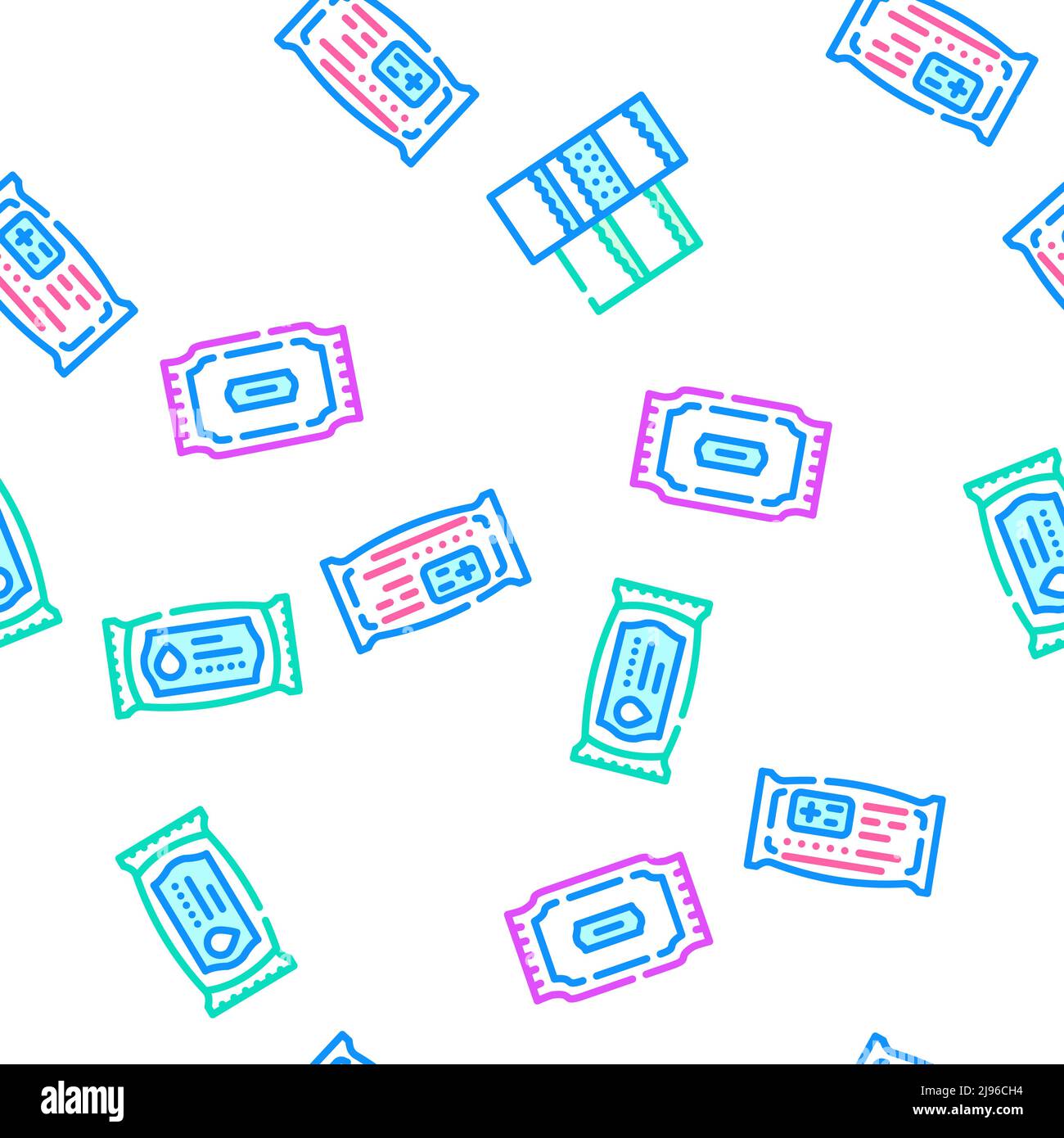 Tissue Paper And Napkin Package Icons Set Vector Stock Vector Image ...