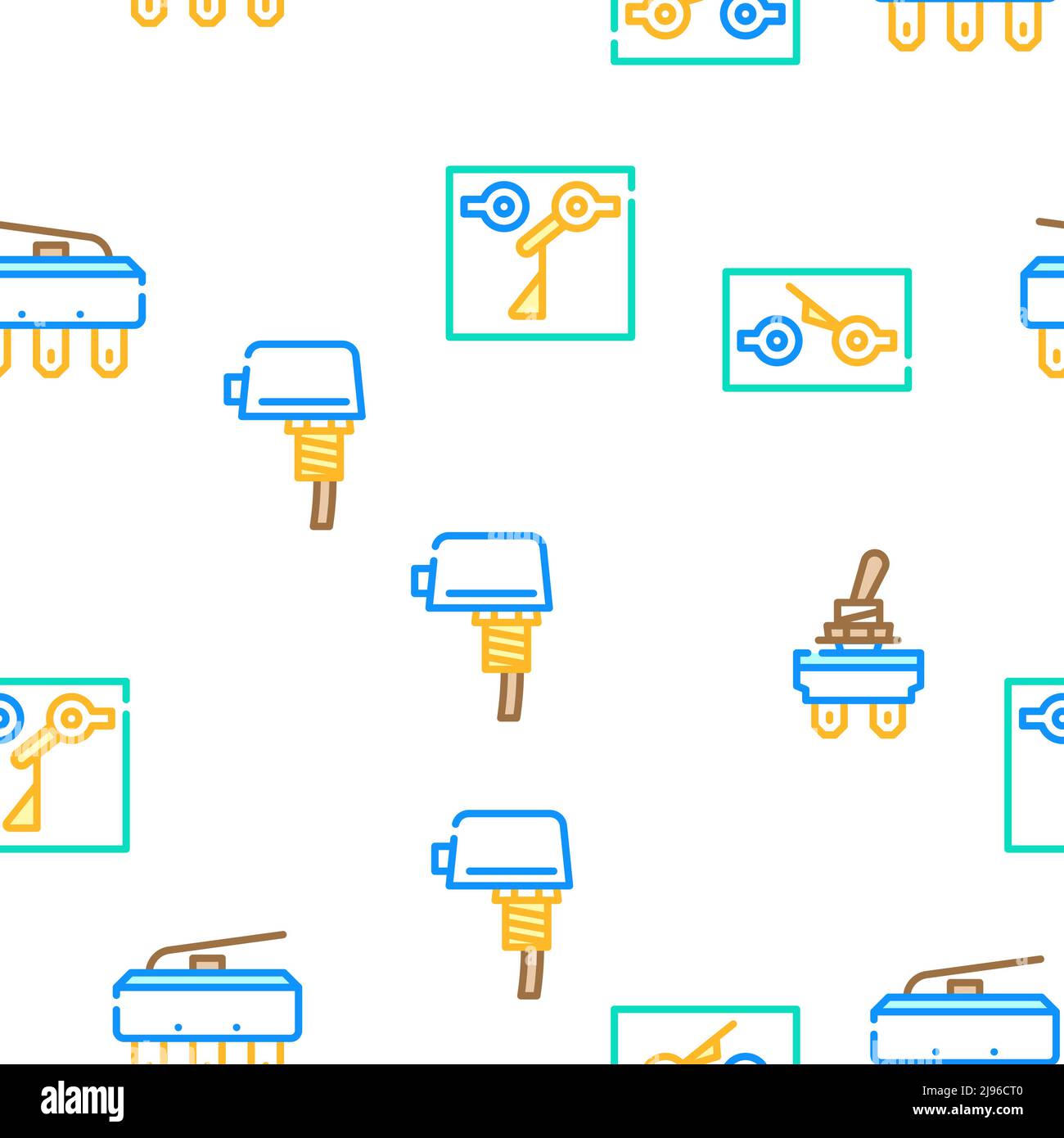 Switch Electricity Accessory Icons Set Vector Stock Vector Image & Art ...