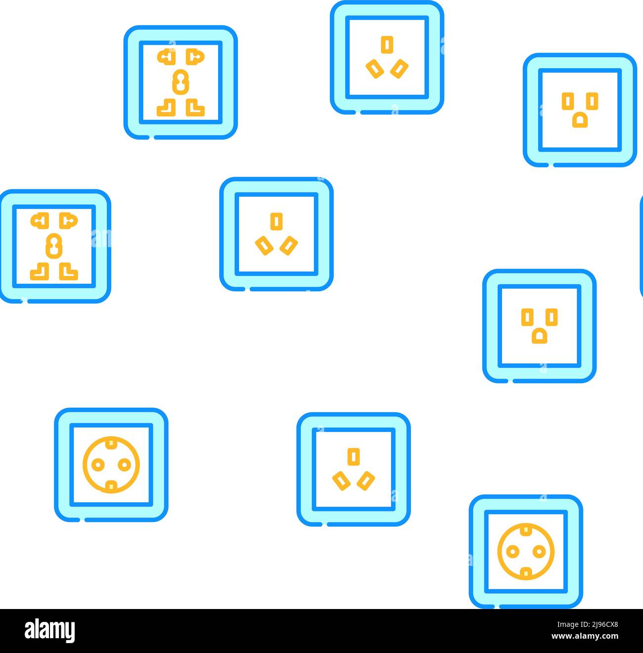 Socket Power Electrical Accessory Icons Set Vector Stock Vector Image And Art Alamy